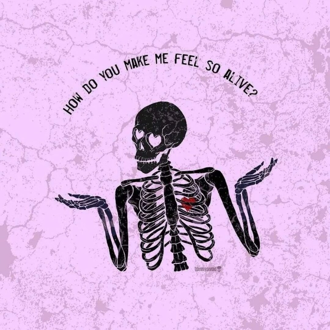 Heartbreak Relatable Skeleton Sticker - Etsy