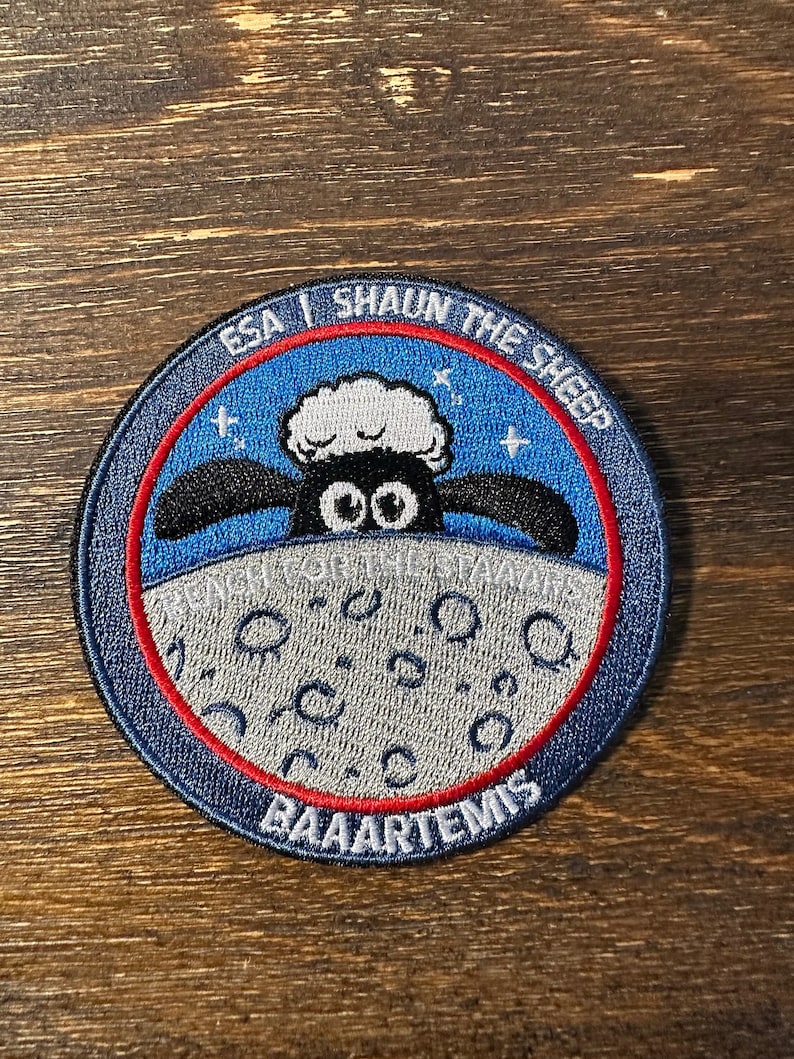 NASA/ESA Shaun the Sheep Moon Mission Patch 3" (iron-on) - Etsy