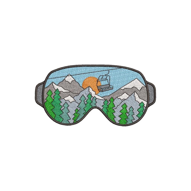 Ski Embroidery - Etsy