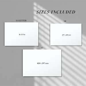 Blank Monthly Calendar Printable | Digital Calendar | A4/a3/letter ...