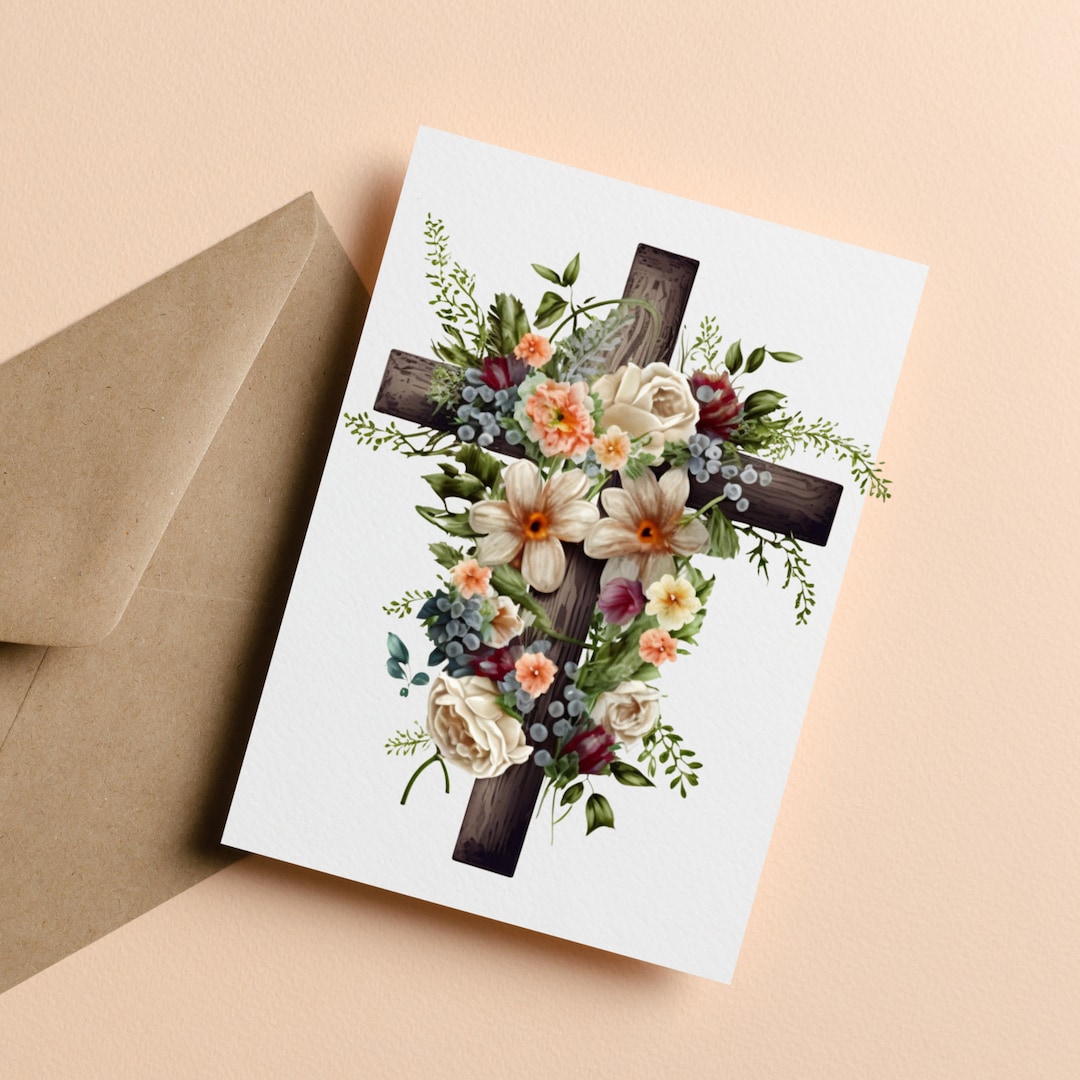 Christian Cross Greeting Card/ Instant Download - Etsy