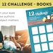 12 Book Challenge - Reading Challenge - Digital Download - Printable - Etsy