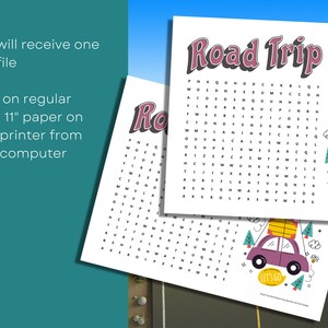 Road Trip Word Search - Etsy