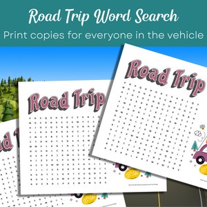Road Trip Word Search - Etsy