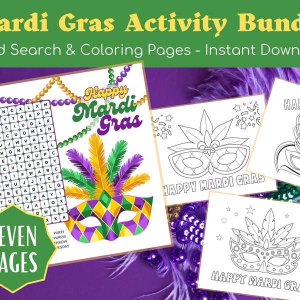 Mardi Gras Printable - Etsy