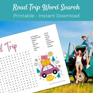 Road Trip Word Search - Etsy