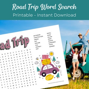 Road Trip Word Search - Etsy