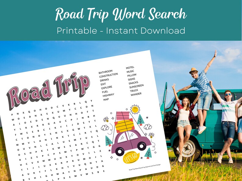 Road Trip Word Search - Etsy