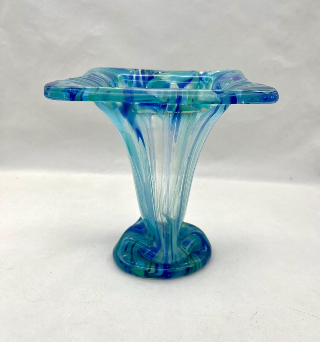 Fused Glass Drop Vase - Etsy