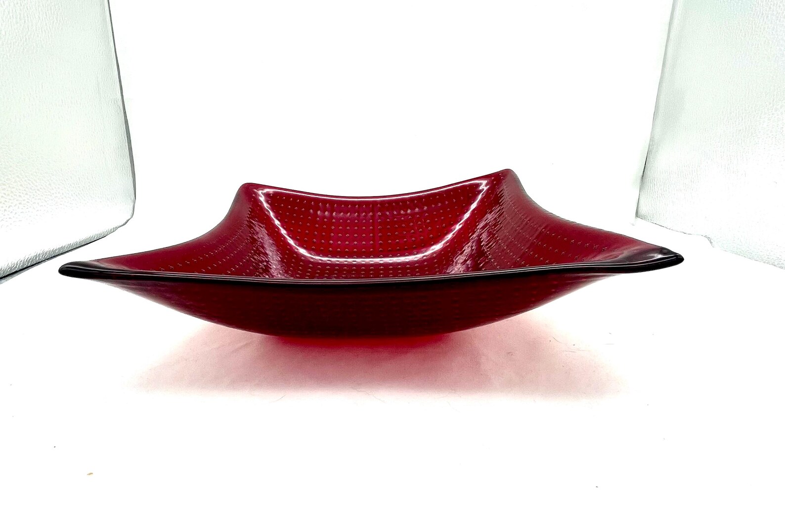 Rich Ruby Red Bubble Bowl Large - Etsy