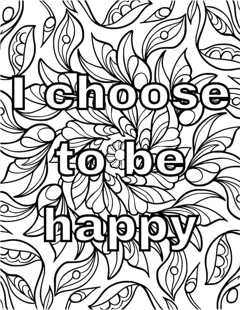 Adult Positive Affirmations Coloring Pages Bundle - 25 Pages, Adult ...