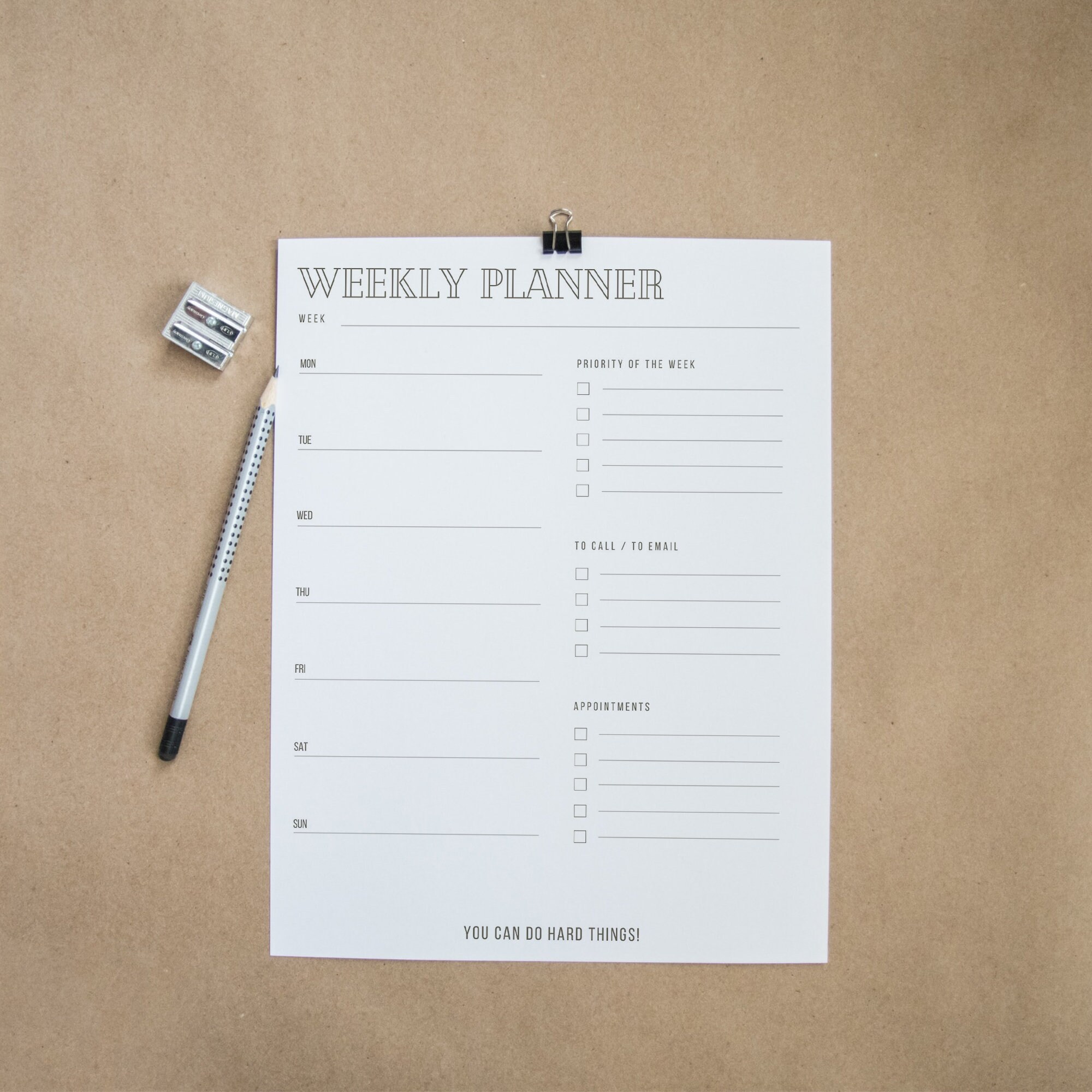 Weekly Planner Printable, Instant Download, Weekly to Do List, and ...