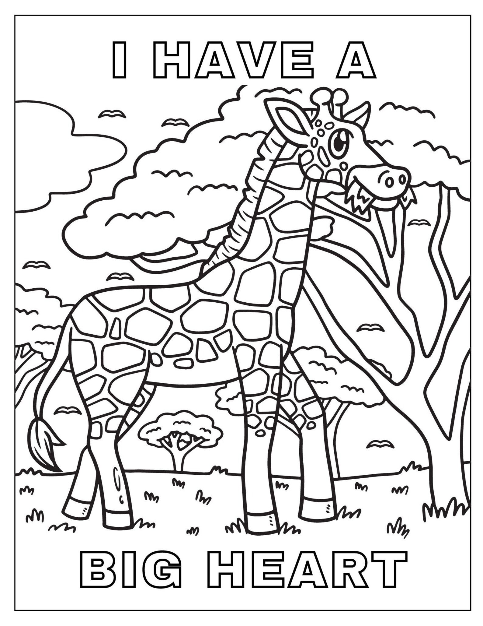 Positive Affirmation Coloring Pages for Kids Printables, 20 Animal ...