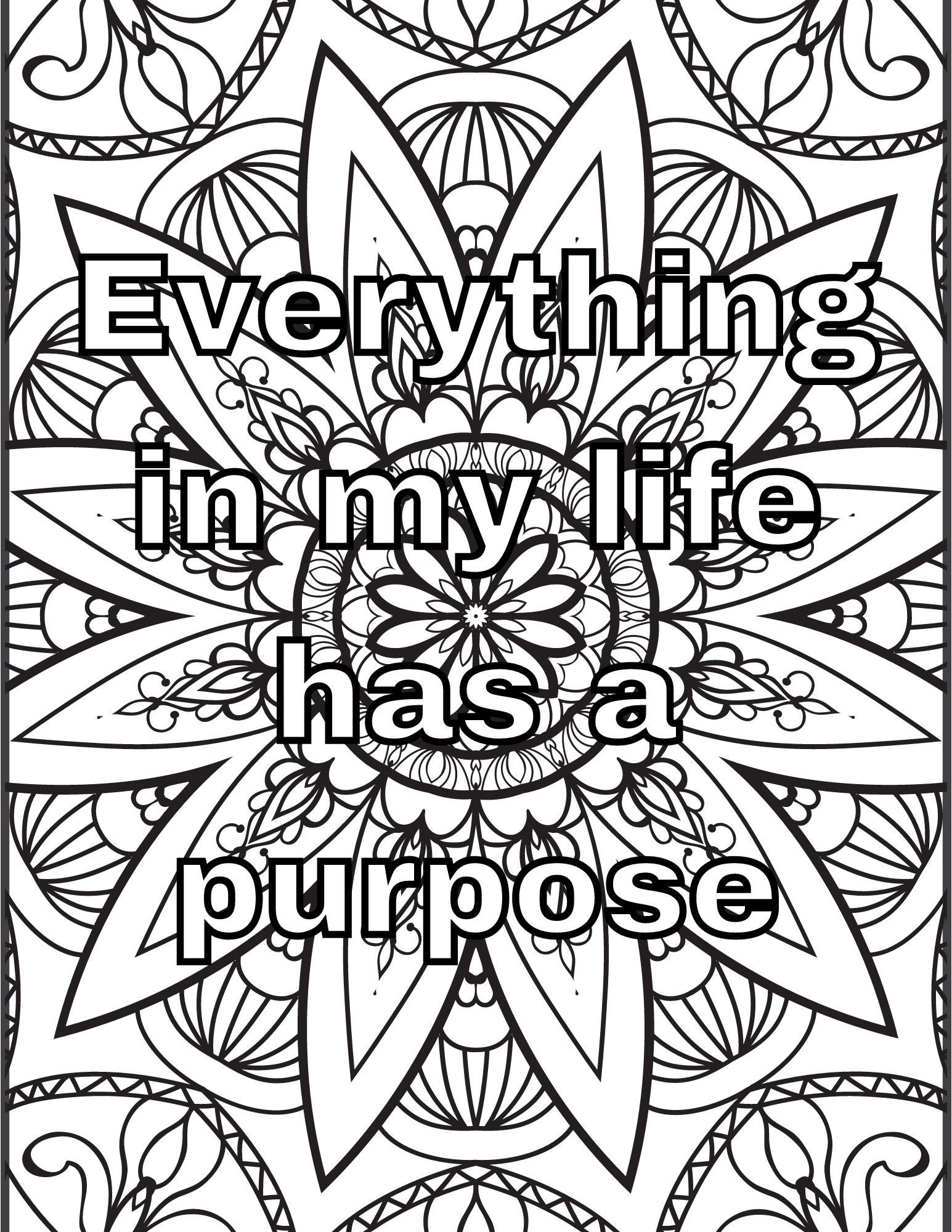 Adult Positive Affirmations Coloring Pages Bundle - 25 Pages, Adult ...