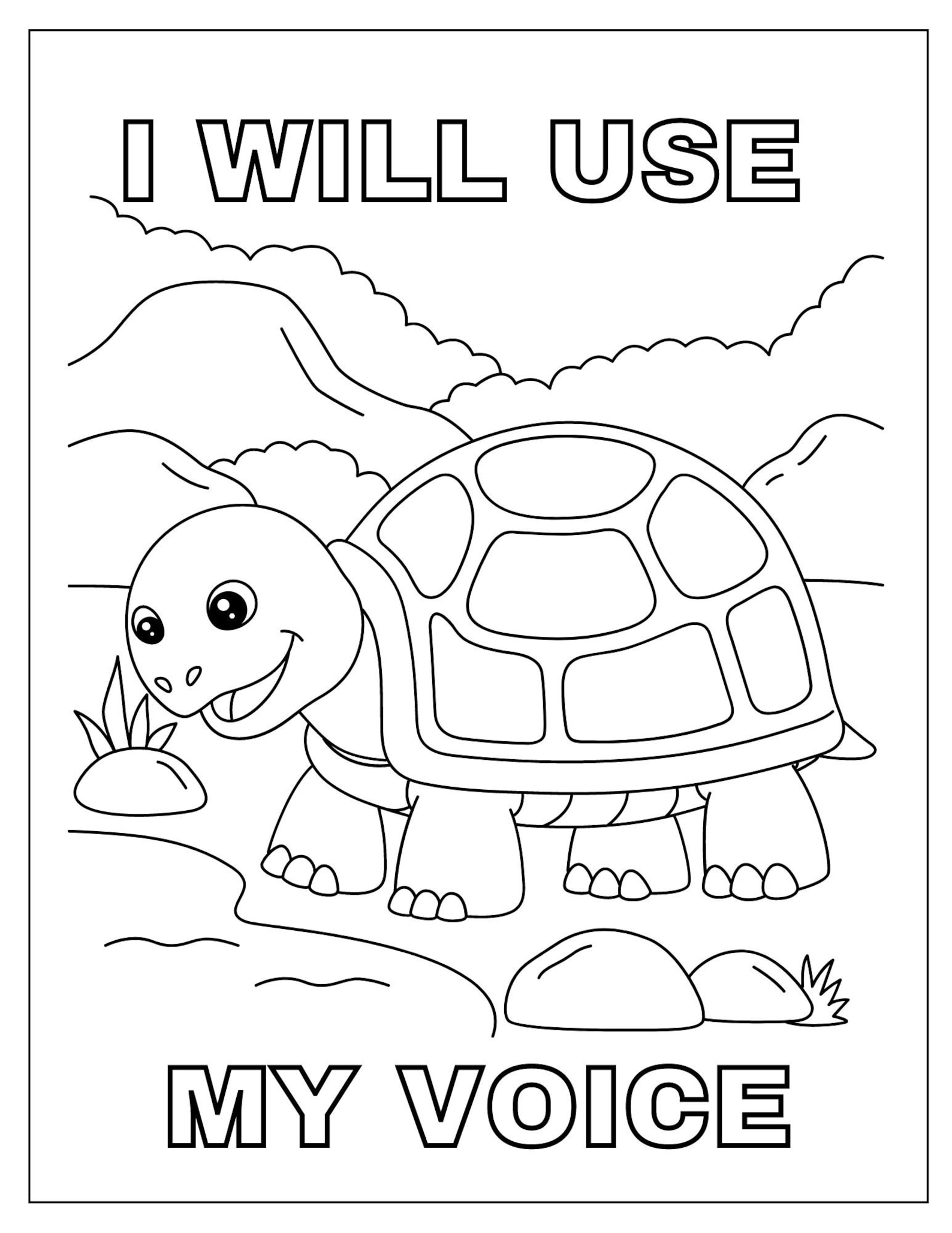 Positive Affirmation Coloring Pages for Kids Printables, 20 Animal ...