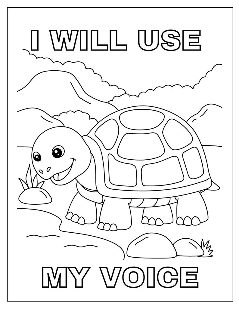 Positive Affirmation Coloring Pages for Kids Printables, 20 Animal ...