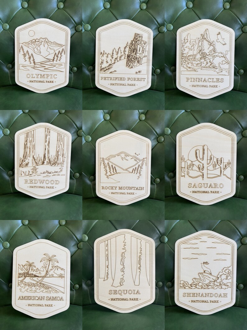 National Park Laser Engraved Wood Collectibles: Gifts, Souvenirs and Keepsakes! - Etsy