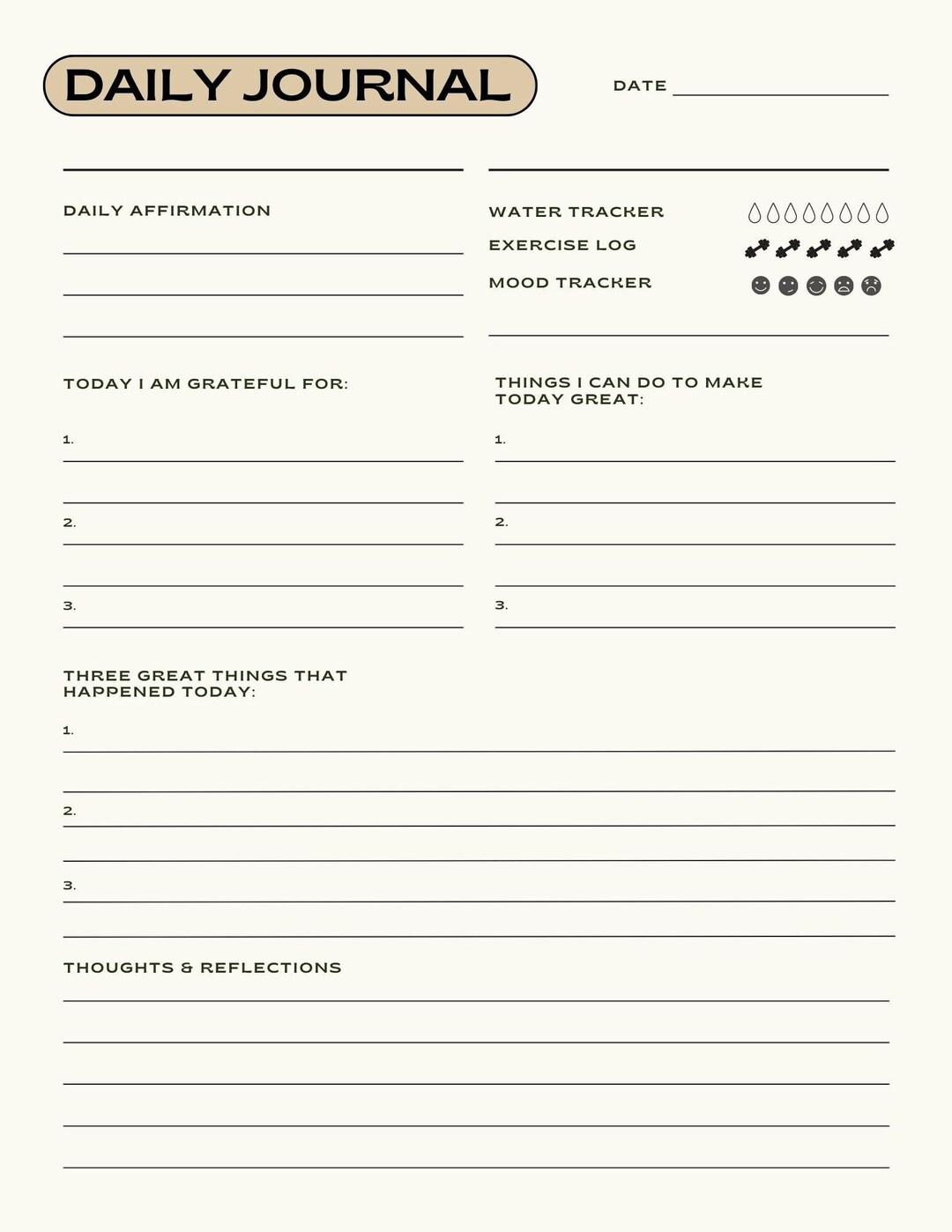 ADHD Daily Journal/tracker Bundle - Etsy