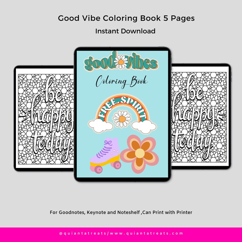 Good Vibes Coloring Book/adult Coloring Book/affirmation Coloring Book ...