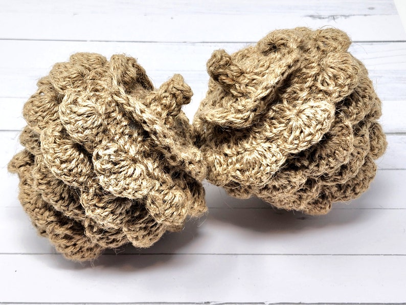 Natural Hand Braided Jute Cones Set of 2, Rustic Decor, Farmhouse Decor ...