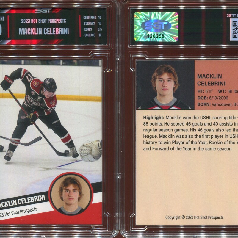 Macklin Celebrini Card - Etsy