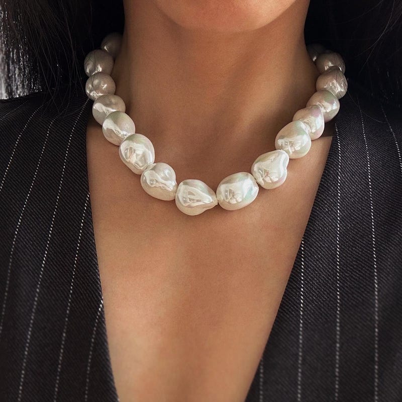 90s Vintage Pearl Necklace - Etsy