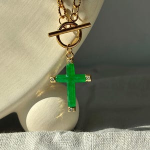 Green Jade Cross Necklace • Cross Jewelry for Men & Women - Etsy