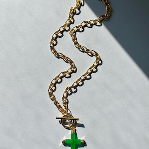 Green Jade Cross Necklace • Cross Jewelry for Men & Women - Etsy
