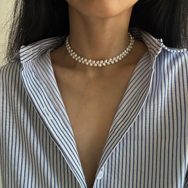 Pearl Choker - Etsy