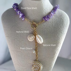 Chunky Mermaid Necklace With Shell Pendants, Stunning Sea Shell ...