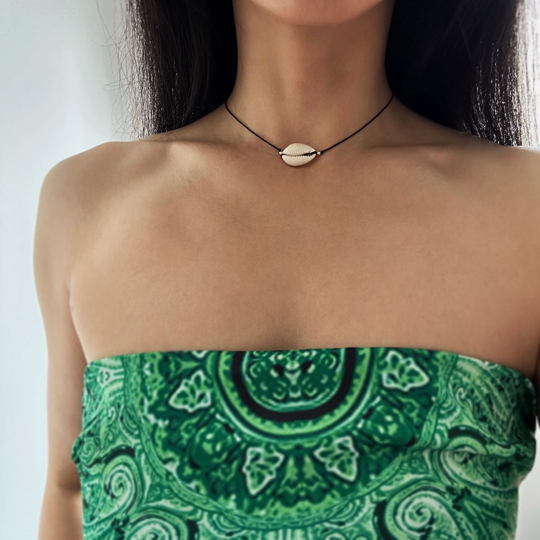 Cute Cowrie Shell Choker, VSCO Girl Choker, Seashell Choker, Boho ...