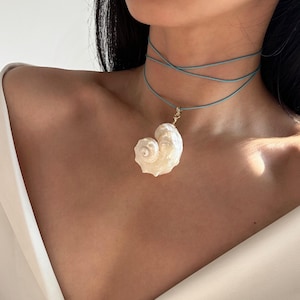 Natural Sea Shell Choker • Summer Beachy Mermaid Necklace • Boho Nature ...