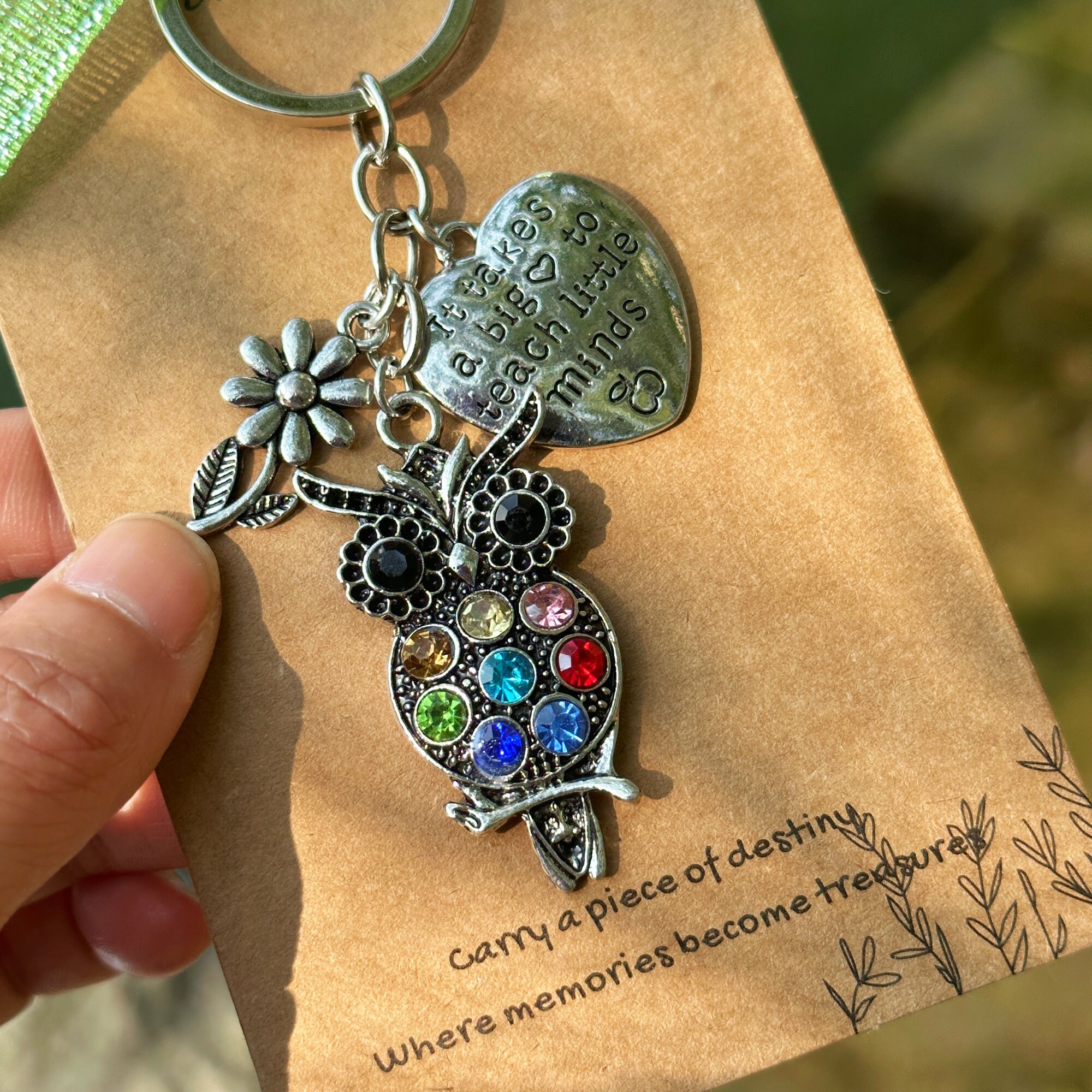 Build Your Own Owl Keychain, Cute Animal Keyring, Wisdom Symbol Key ...