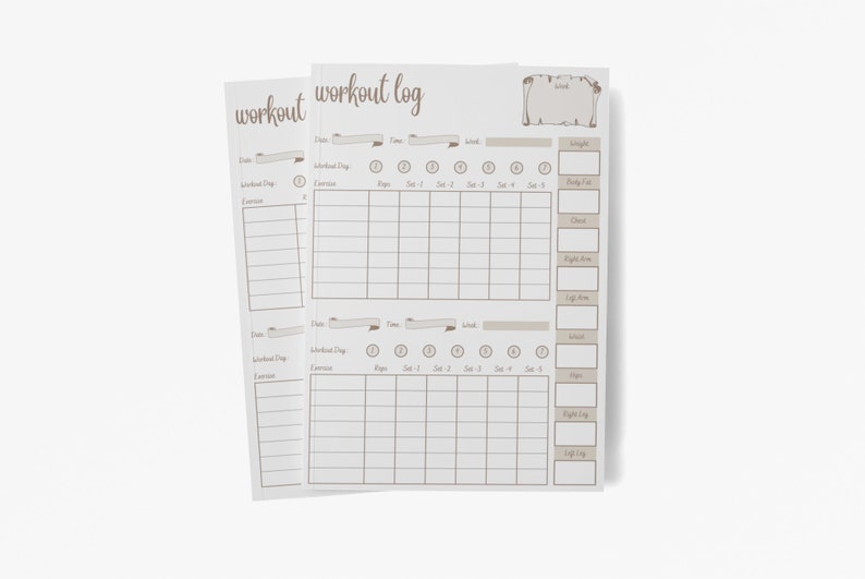 Workout Log, Instant Download, Printable - Etsy