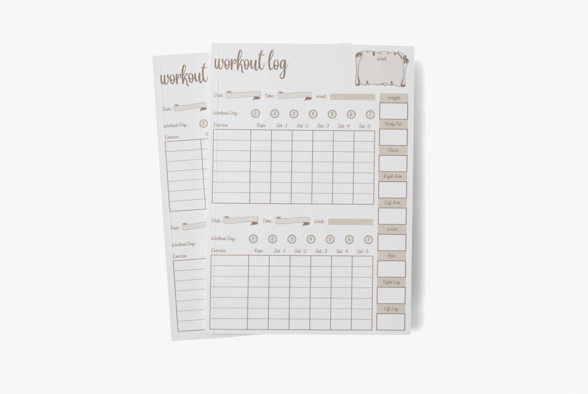 Workout Log, Instant Download, Printable - Etsy