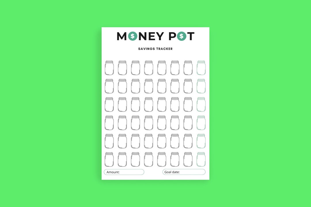 Money Pot Tracker Digital Download Instant Download - Etsy
