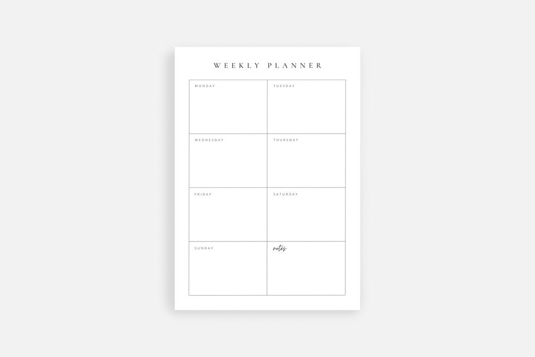 Weekly Planner, Digital Download, Printable - Etsy