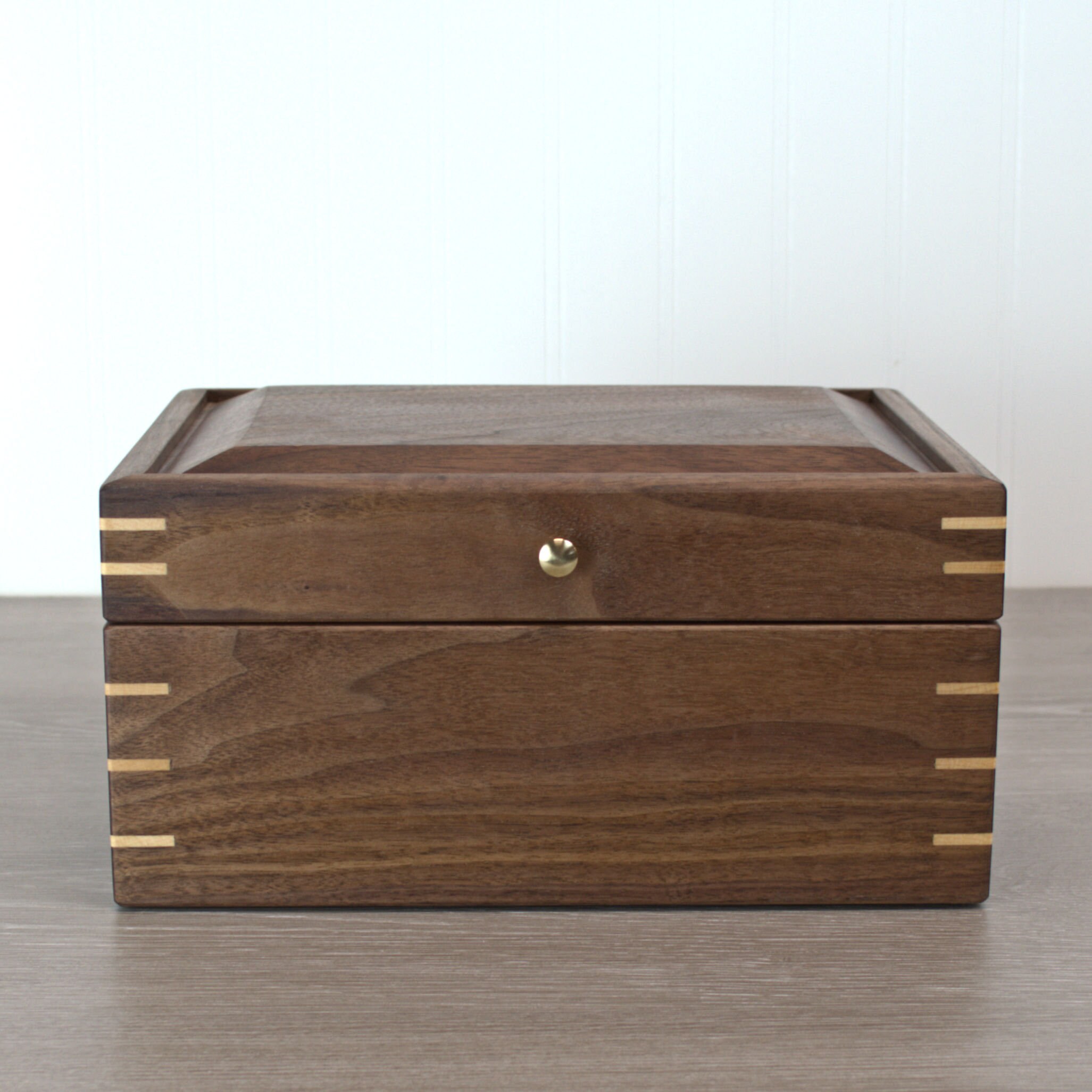 Black Walnut Keepsake Box, Curly Maple Liner, Felt Bottom - Etsy