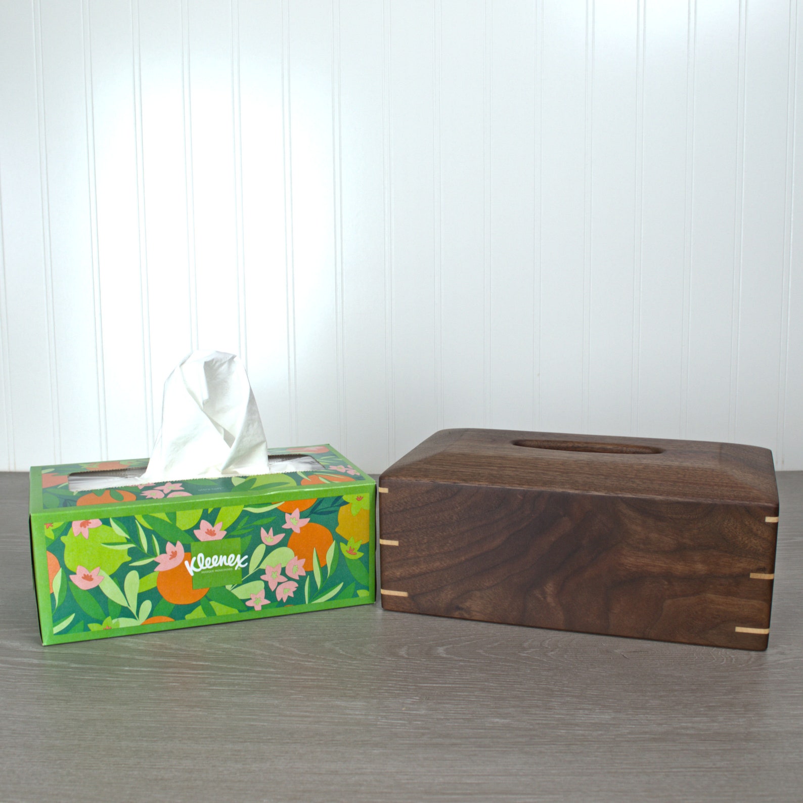 Black Walnut Tissue Box Cover - Etsy