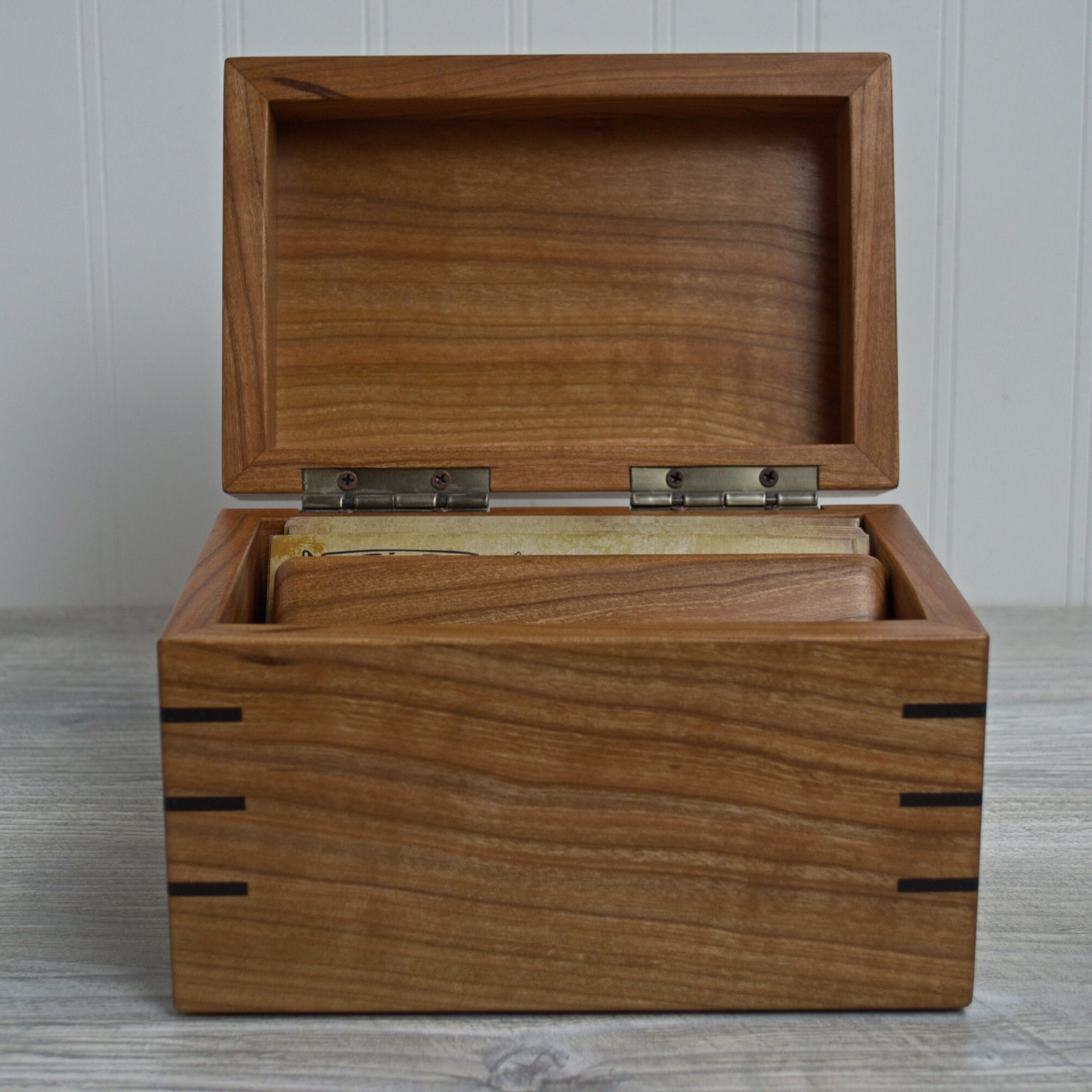 Cherry Recipe Box With Recipe Cards and Holder - Etsy