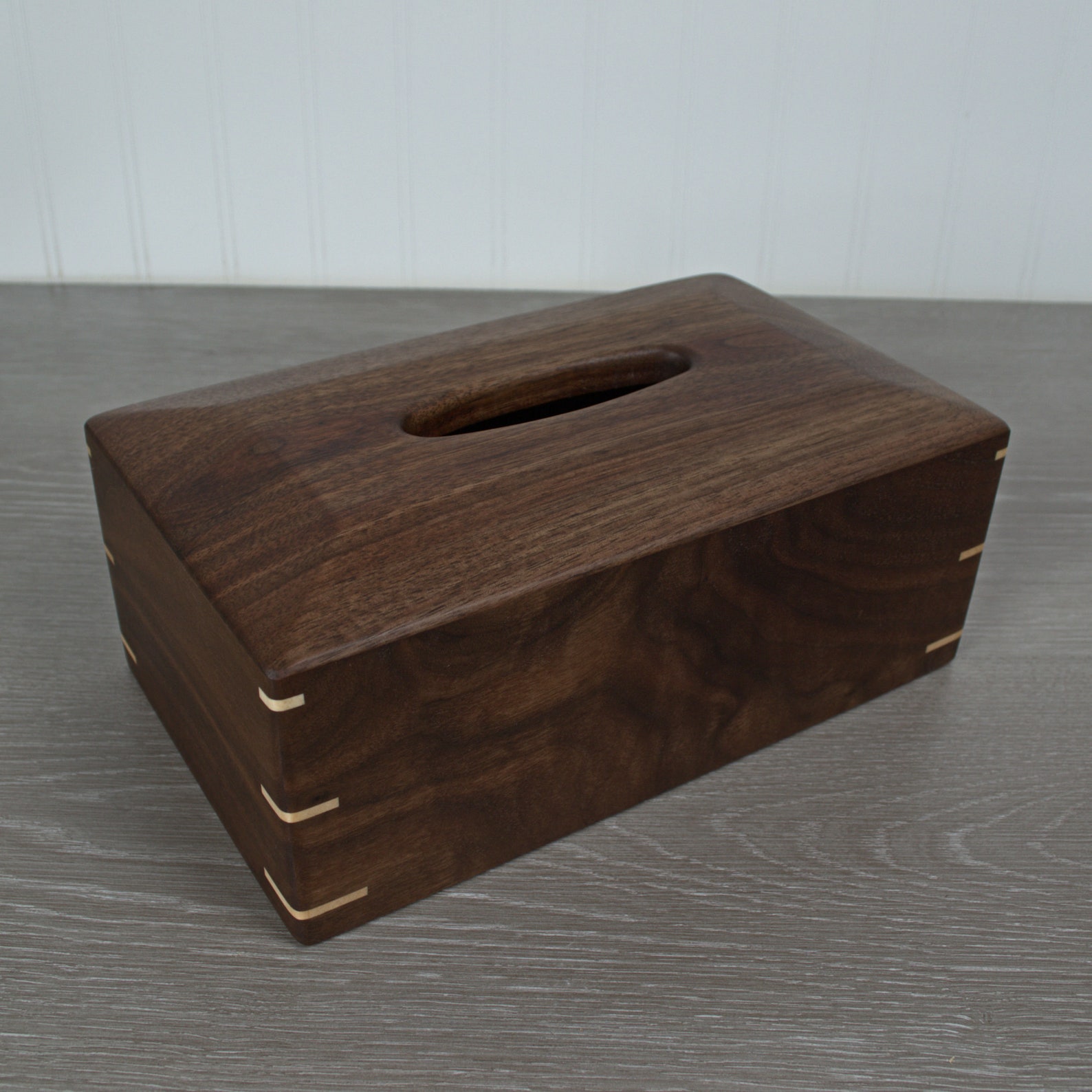 Black Walnut Tissue Box Cover - Etsy