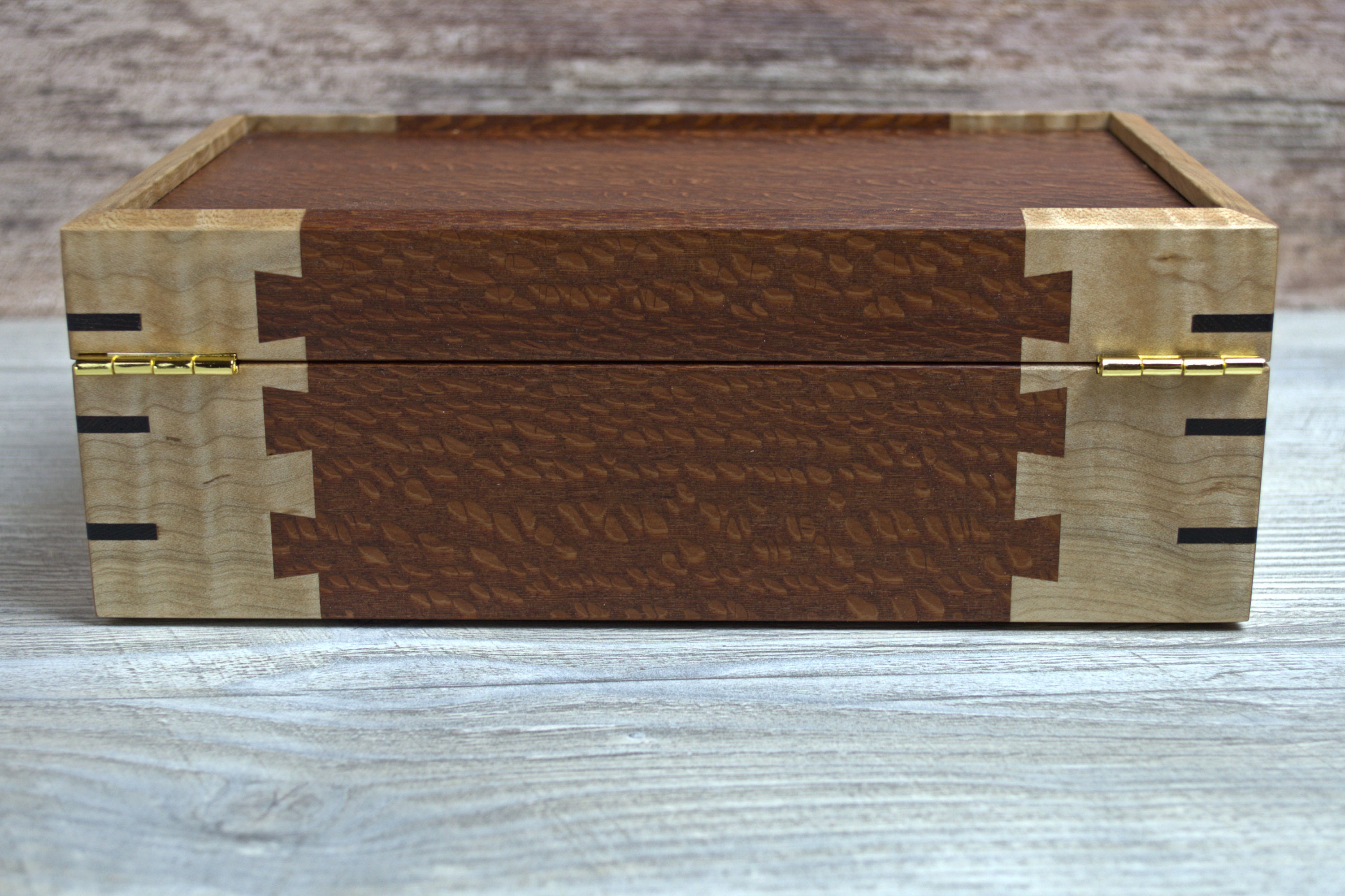 Leopard Wood and Curly Maple Keepsake Box - Etsy