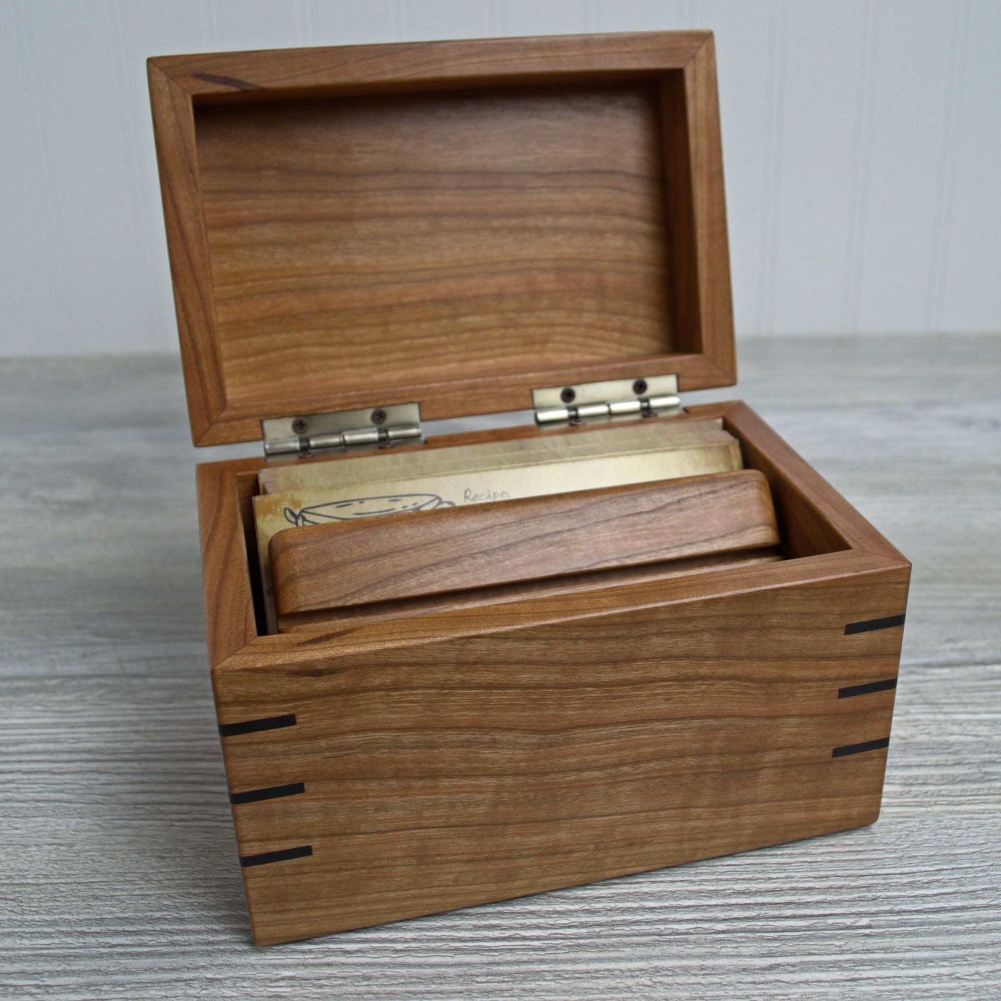 Cherry Recipe Box With Recipe Cards and Holder - Etsy