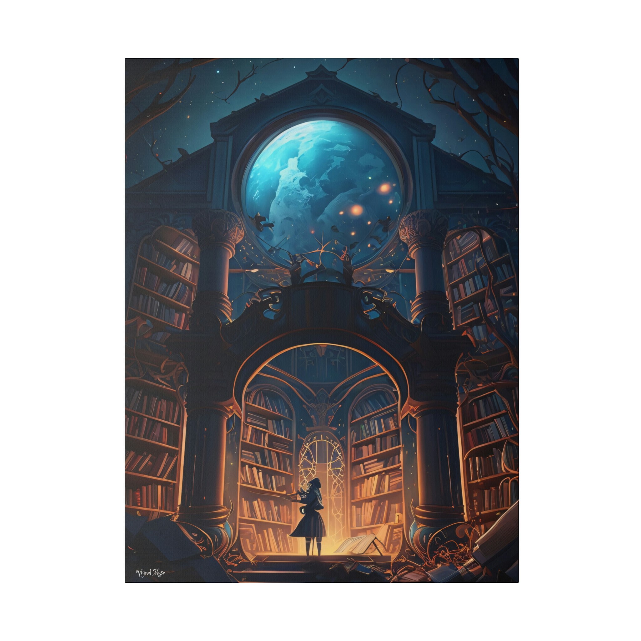 Surrealism Art the Great Library of Ruina Canvas - Etsy