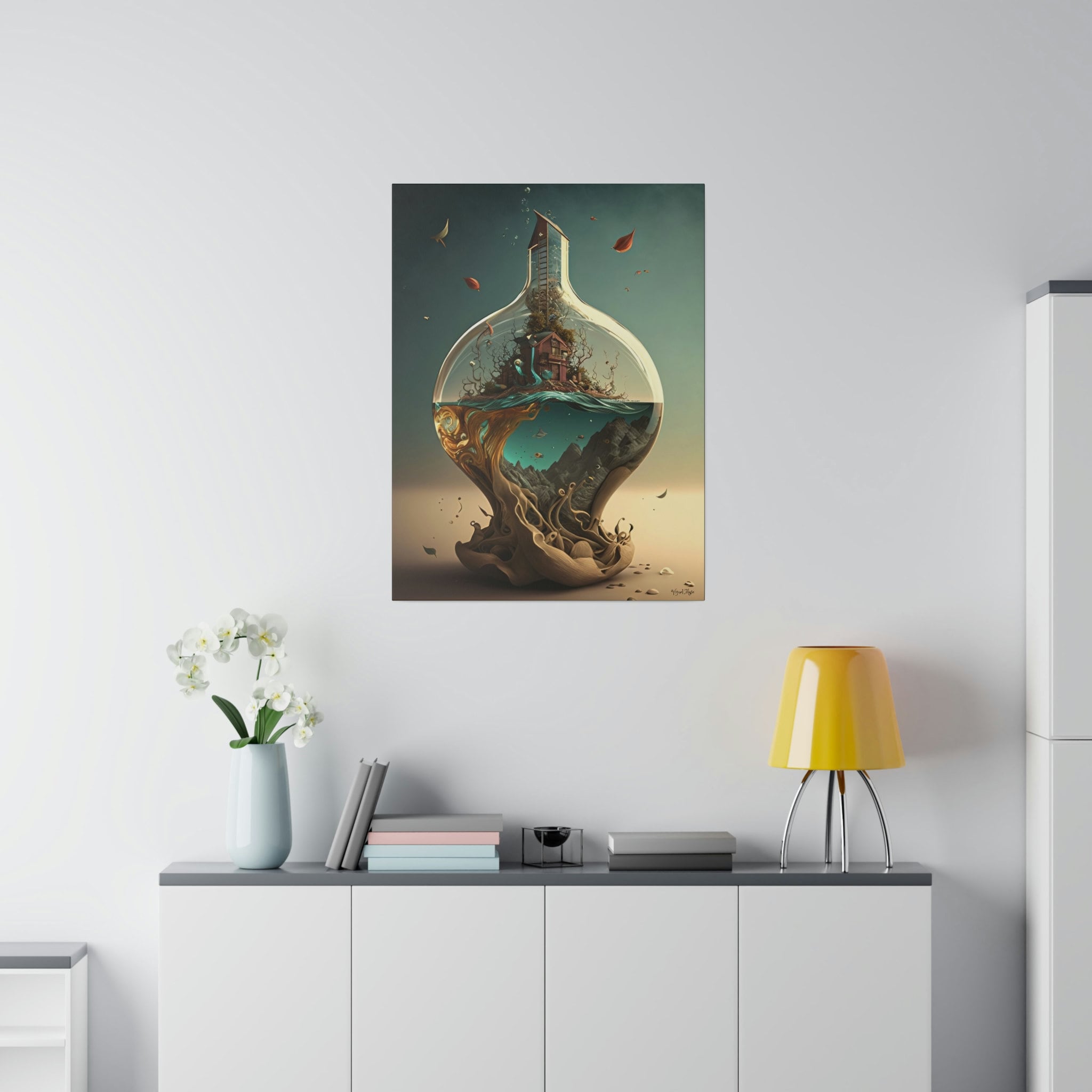 Surrealism Art erlenmeyer Flask ready to Hang - Etsy