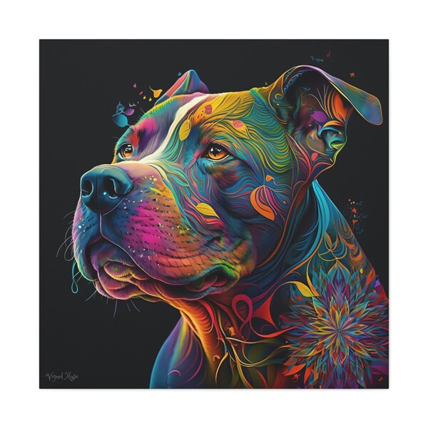 Pitbull Dog Art - Etsy