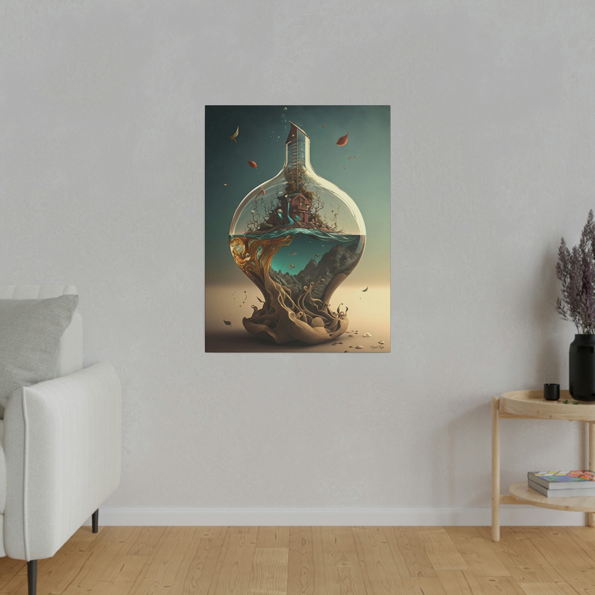 Surrealism Art erlenmeyer Flask ready to Hang - Etsy