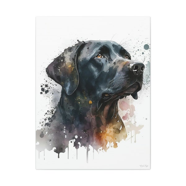 Black Lab Watercolor - Etsy