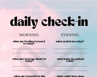 Daily Self-check in Reflection - Etsy