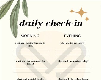 Daily Self Check In - Etsy